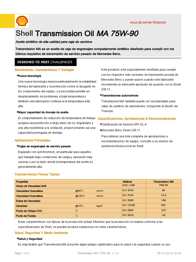 Transmission MA 75W 90 - Unlocked | PDF | Lubricante | Engranaje