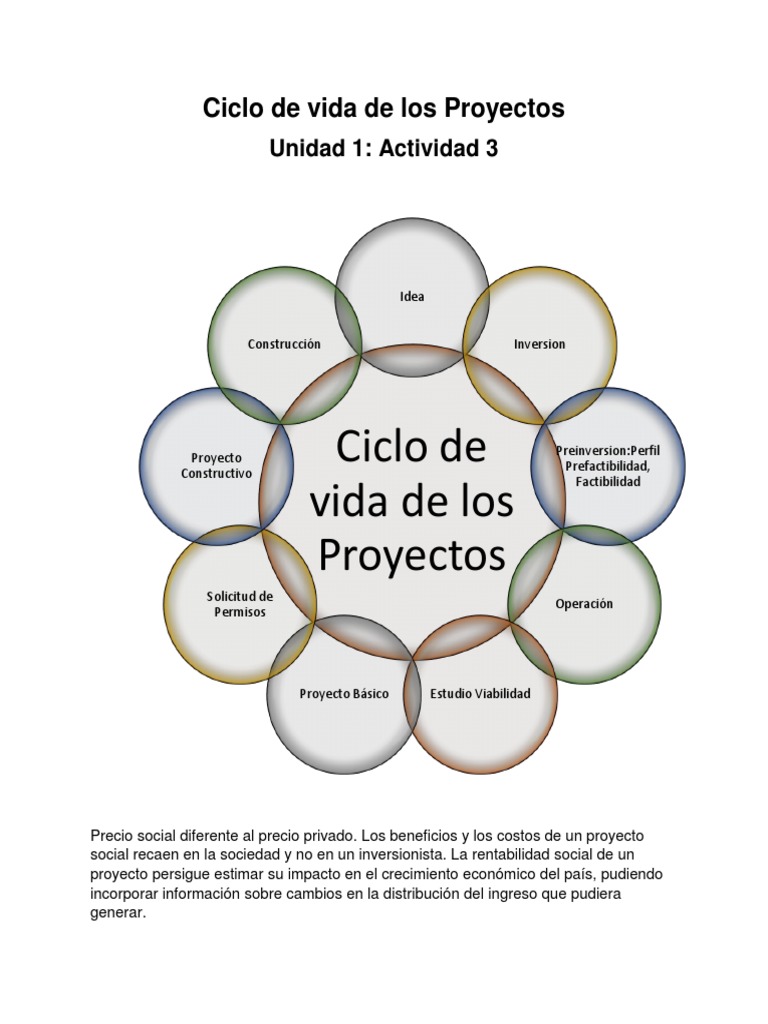 Ciclo De Vida De Los Proyectos Pdf