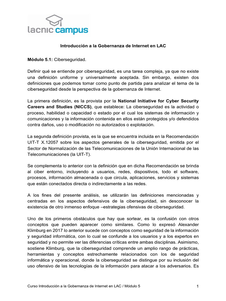 Lecturas - Módulo 5 | PDF | La seguridad informática | Seguridad