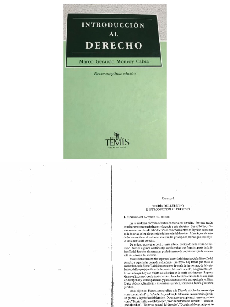 Introduccion Al Derecho - Marco Gerardo Monroy | PDF | La Ley natural | Justicia