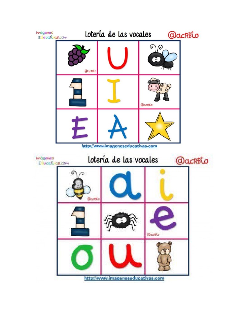 Bingo Vocales | PDF