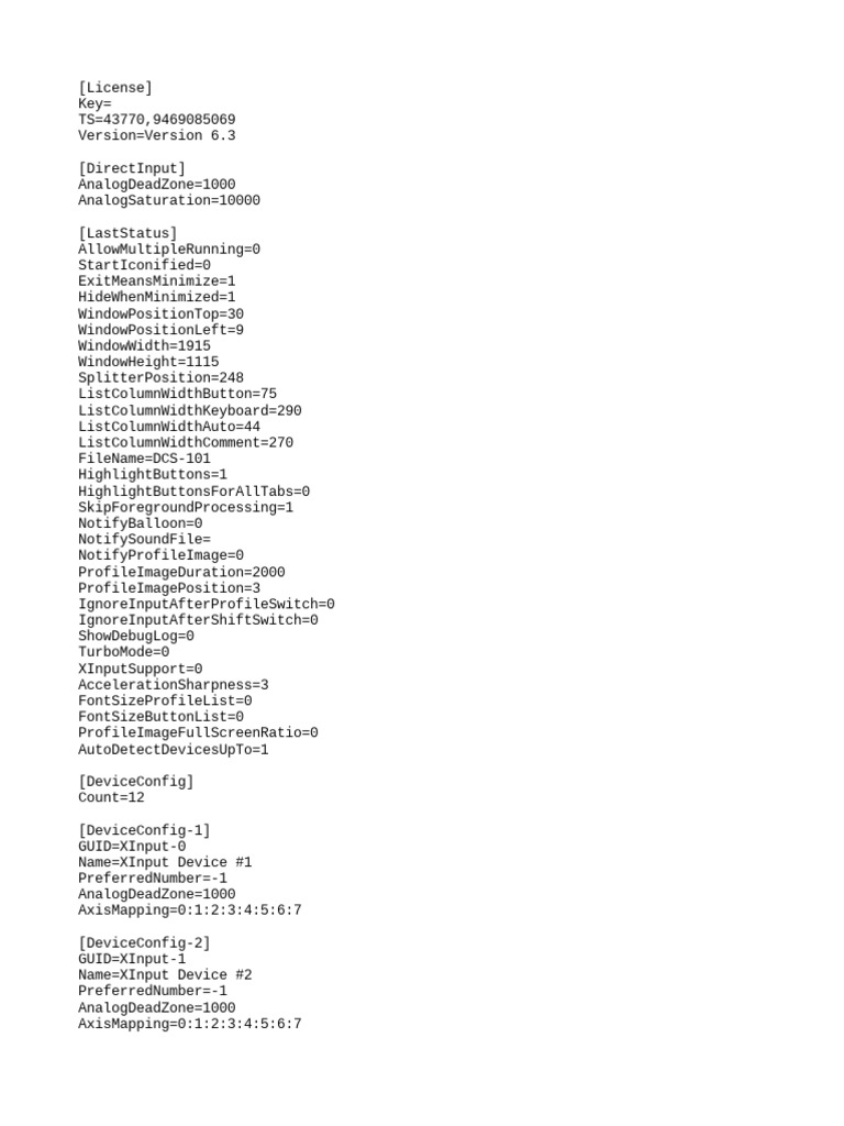 JoyToKey Ini Original | PDF | Input/Output | Computer Engineering
