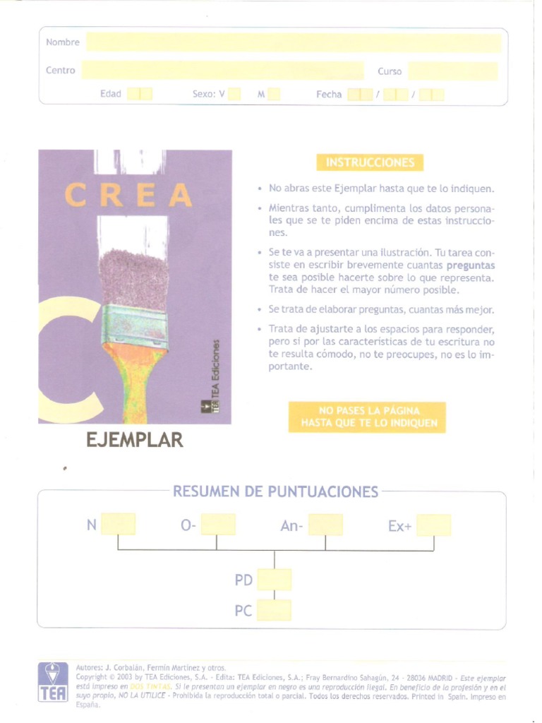 Test Crea Forma C | PDF