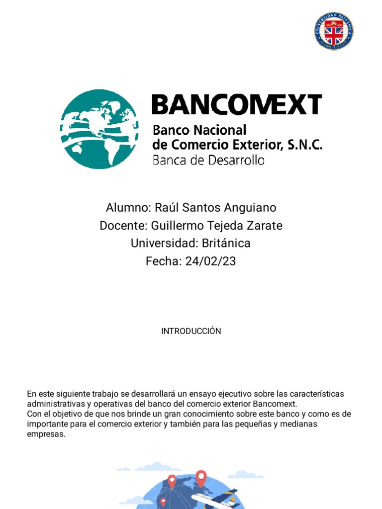 Bancomext | PDF | Bancos | Exportaciones