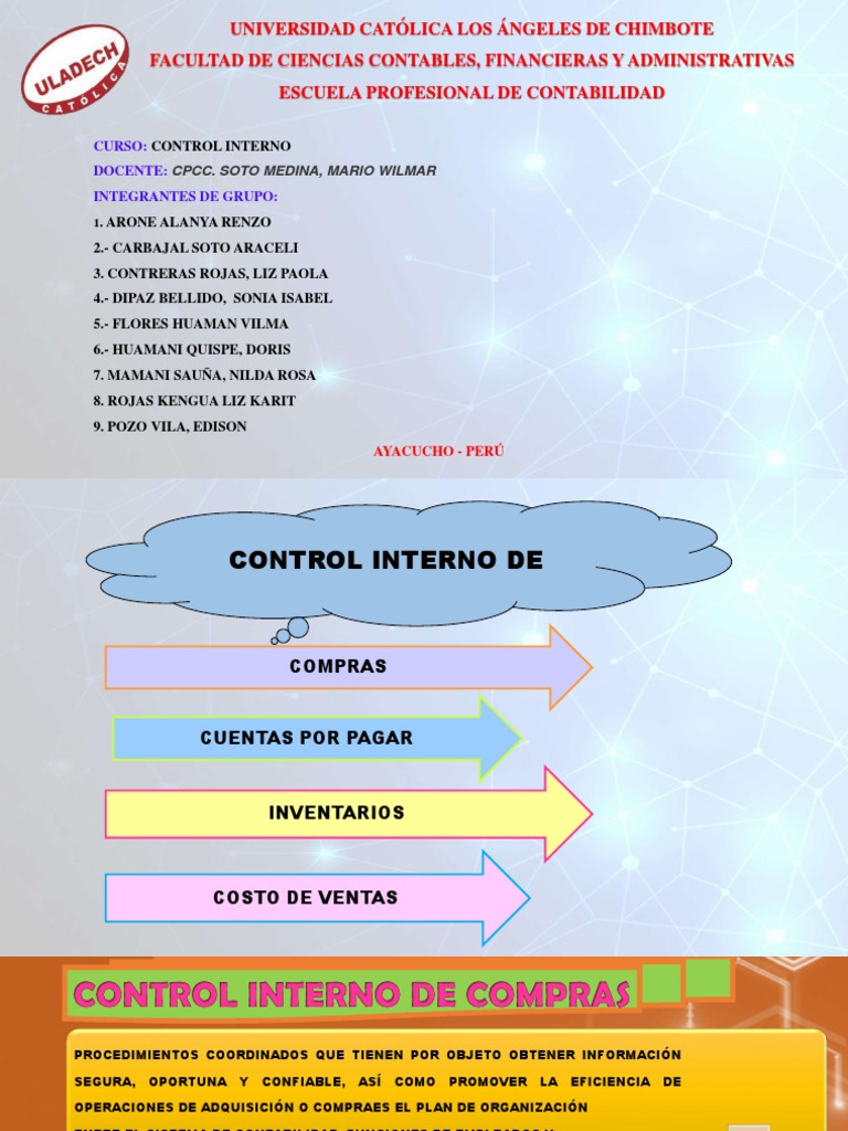 Control Interno en Cuentas y Compras | PDF | Costo | Contabilidad