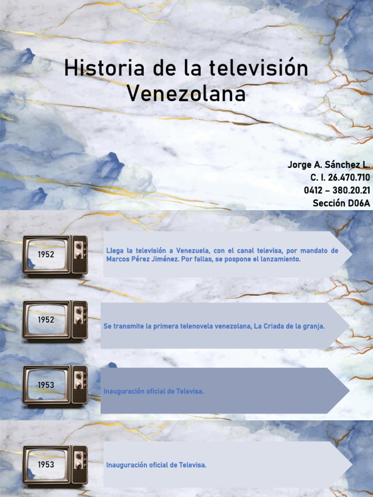 Historia de La Televisión PDF | PDF | Venezuela | Medios de ...