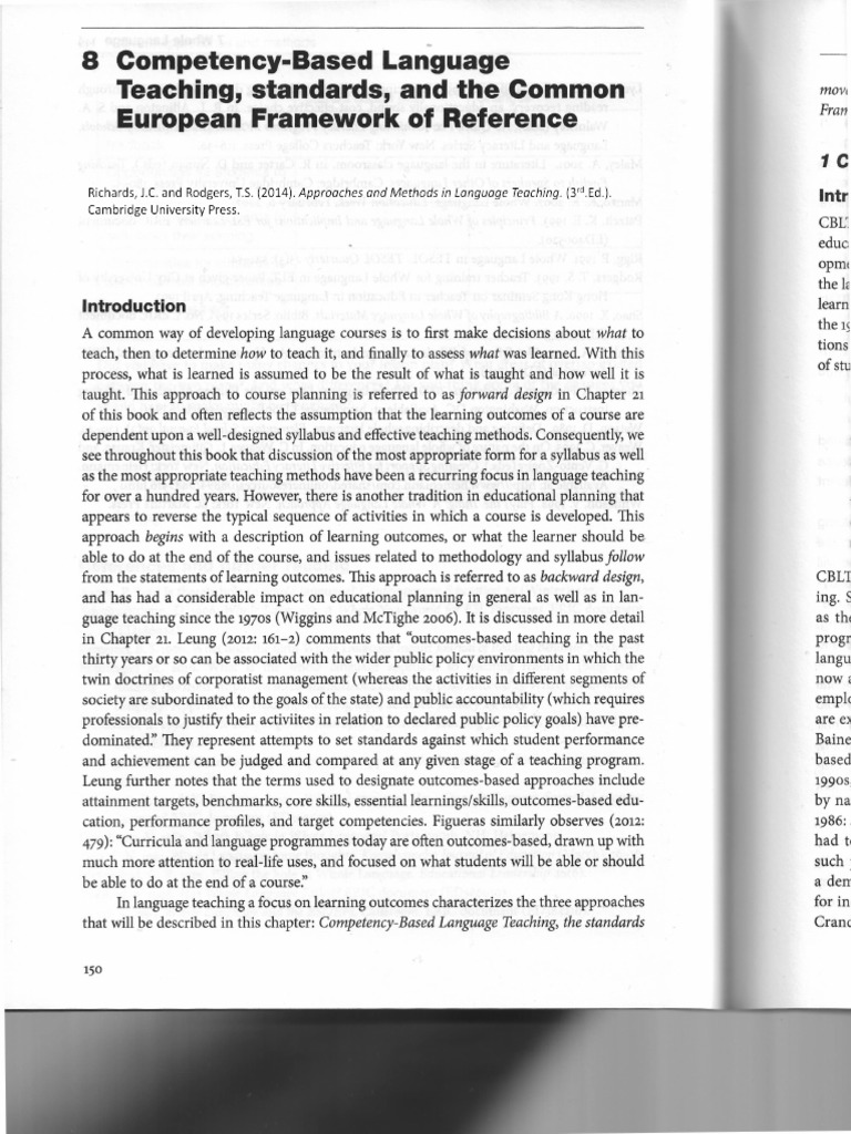 COMPETENCY BASED INSTRUCTION Richards & Rodgers | PDF