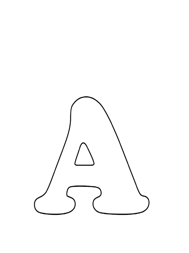 Molde Letra A Grande | PDF