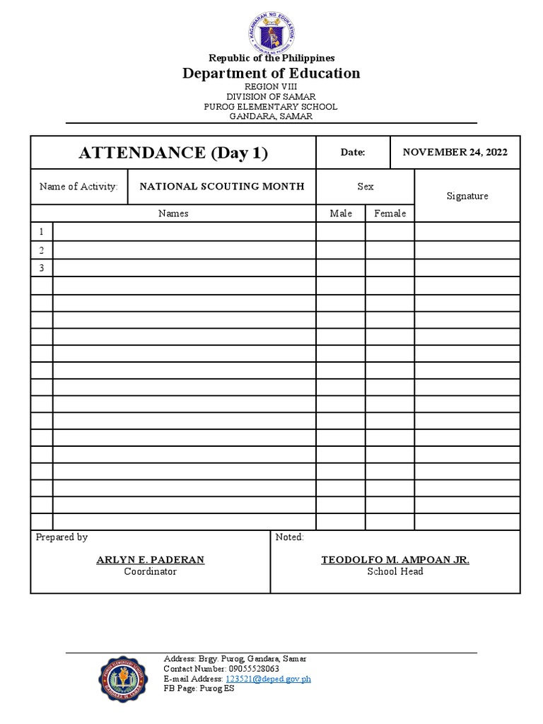 Attendance | PDF