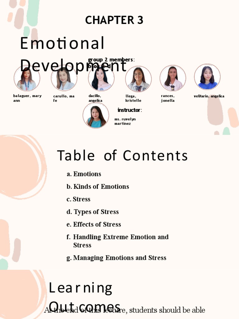 Chapter III PPDEV - BSOA 2D | PDF | Stress (Biology) | Emotions
