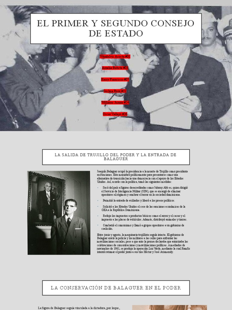 El Primer y Segundo Consejo de Estado | PDF | República Dominicana ...