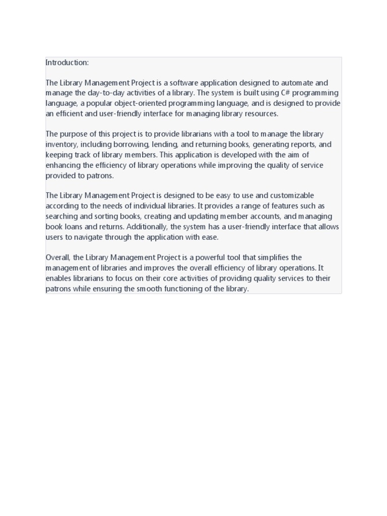 Library Management System | PDF