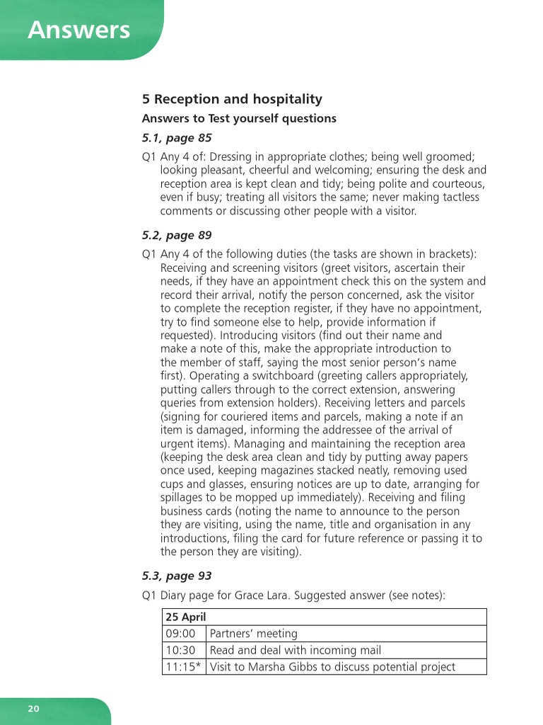 Reception and Hospitality | PDF