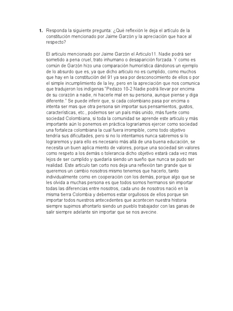 Reflexión Jaime Garzón | PDF