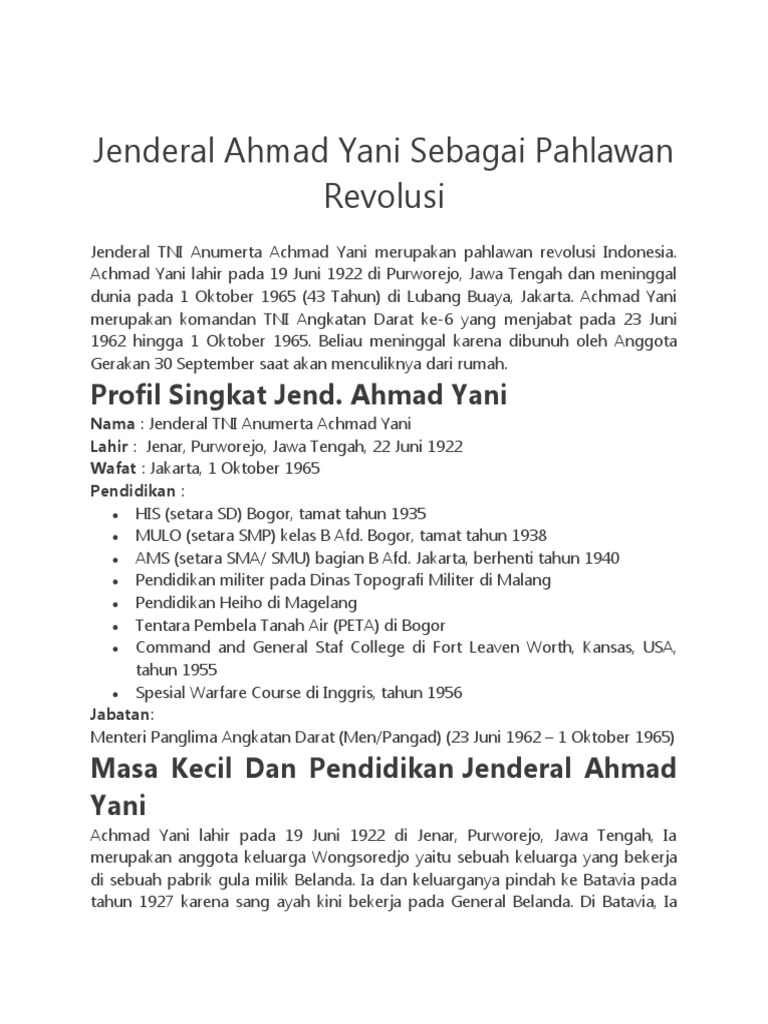 Naskah Ahmad Yani | PDF