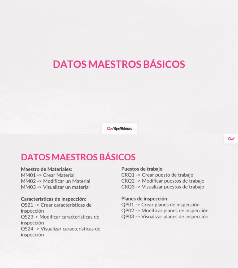 Gestión de Datos Maestros SAP | PDF