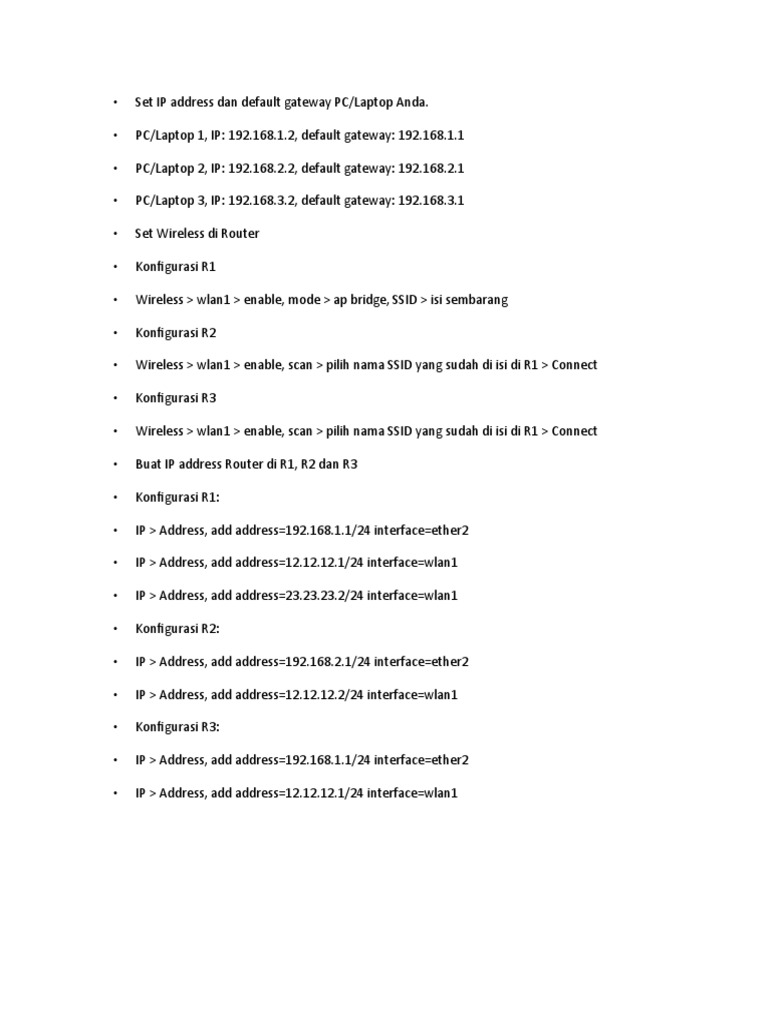 Default Gateway and IP Settings Guide | PDF