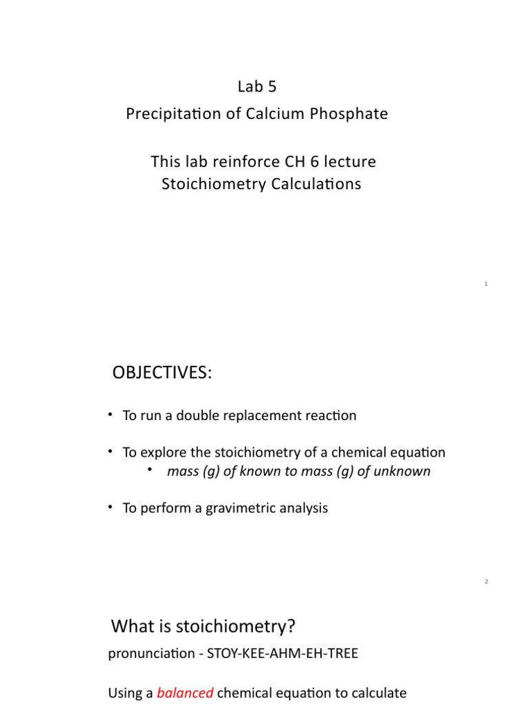 GTC 1151L Lab 5 PPT SP23 | PDF | Stoichiometry | Mole (Unit) GTC 1151L Lab 5 PPT SP23 | PDF | Stoichiometry | Mole (Unit)