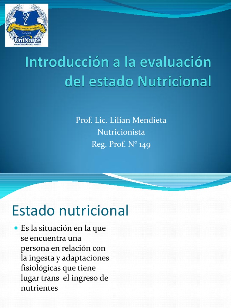 1 Introducción A La Evaluación Del Estado Nutricional | PDF