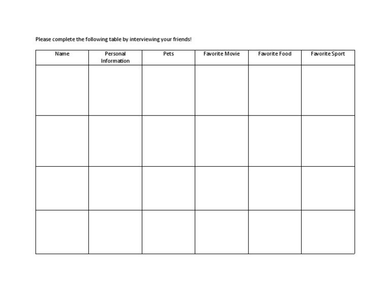 Worksheet Week 2 Getting To Know Each Other | PDF Worksheet Week 2 Getting To Know Each Other | PDF
