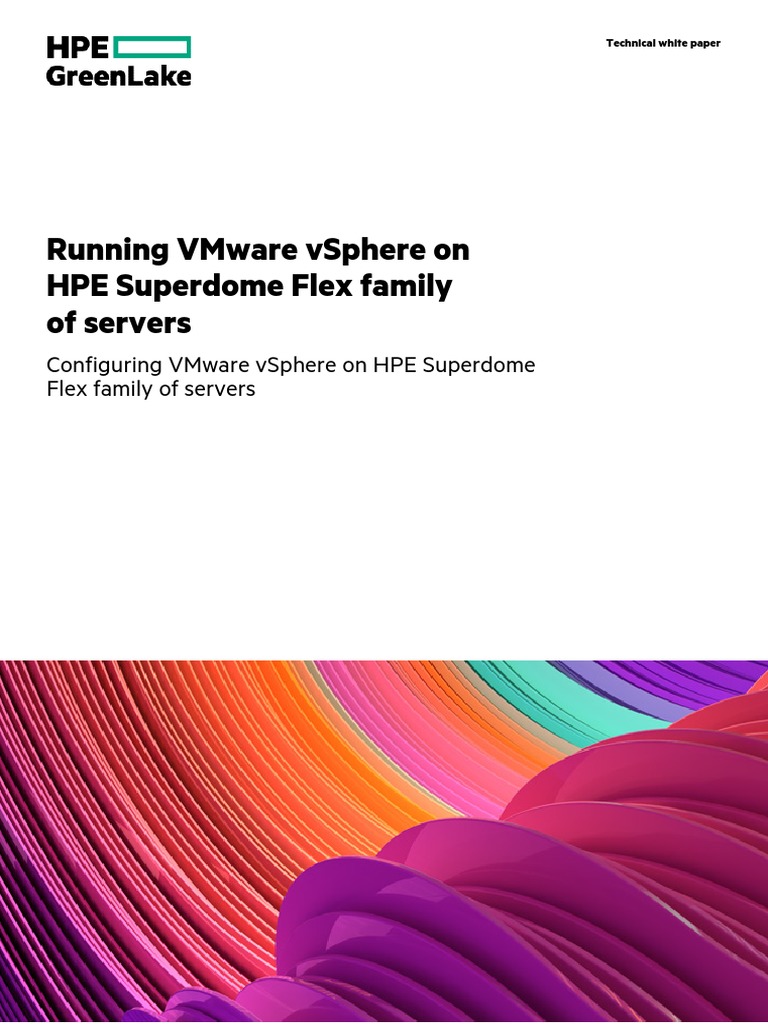 Running VMware Vsphere On HPE Superdome Flex Family of Servers | PDF | Booting | V Mware