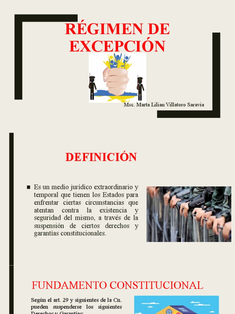 Régimen de Excepción: Definición y Causas | PDF | Estado (política ...