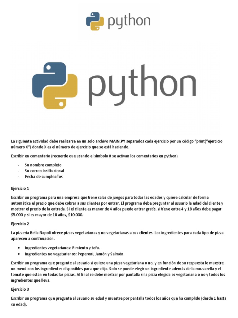 Actividad Python 4 | PDF