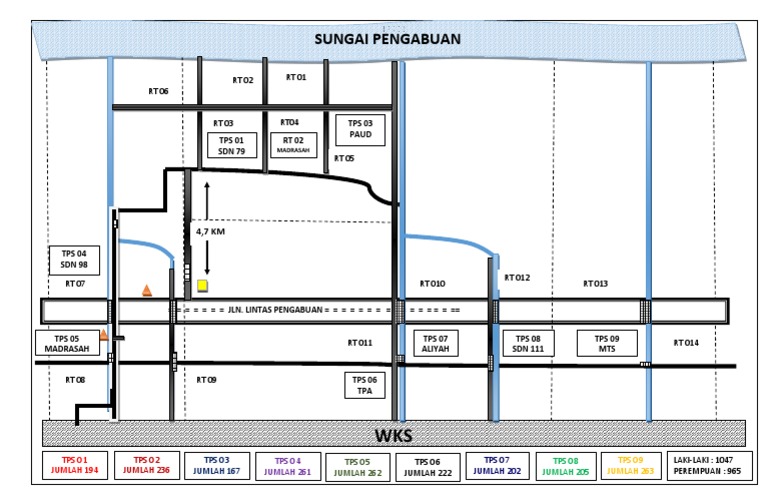 Peta Denah TPS Desa Karya Maju | PDF