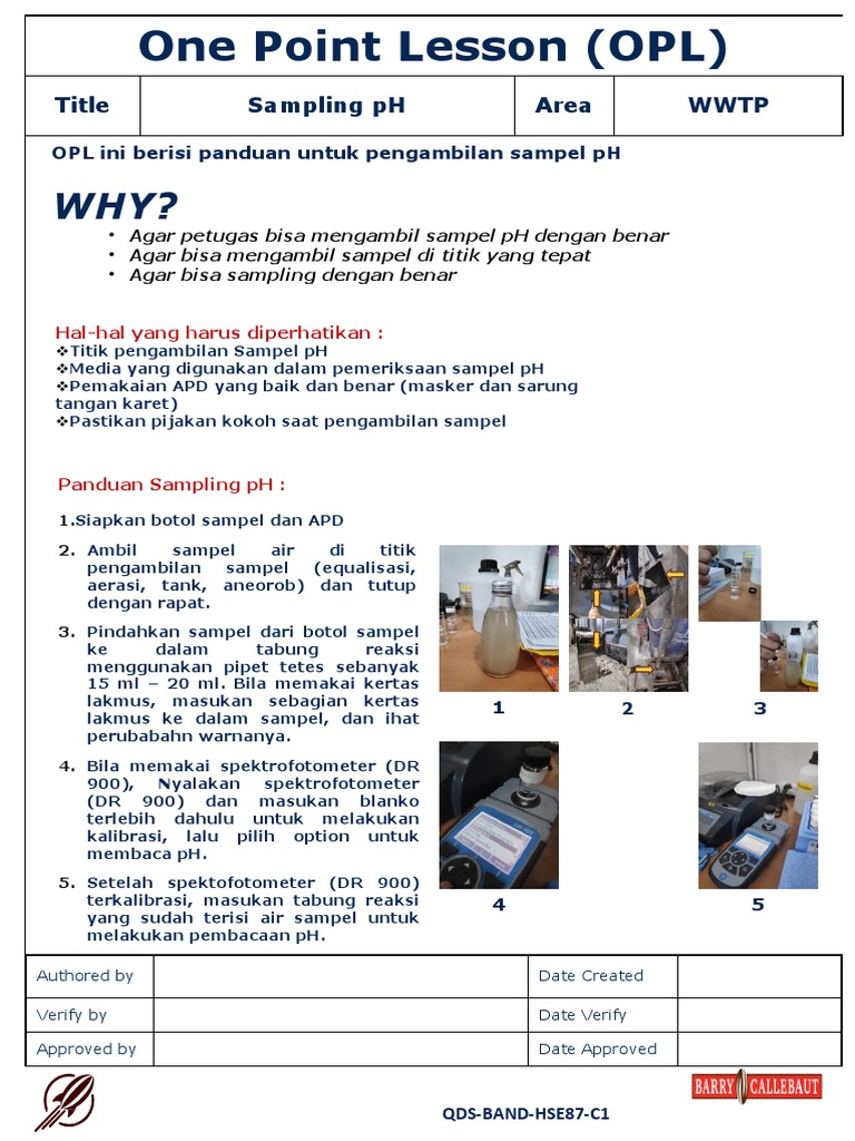 OPL Pengambilan Sampel PH | PDF