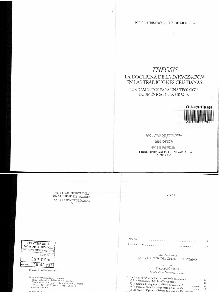 López de Meneses, Theosis | PDF