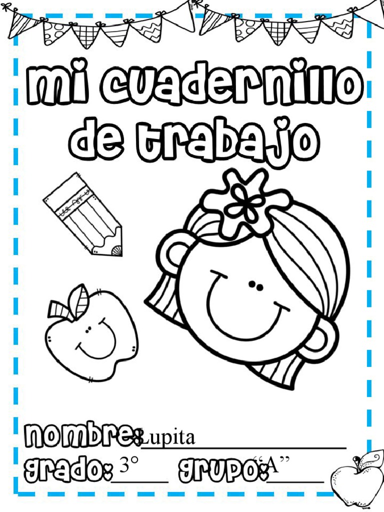 Cuadernillo Portada Editable Preescolar PDF | PDF