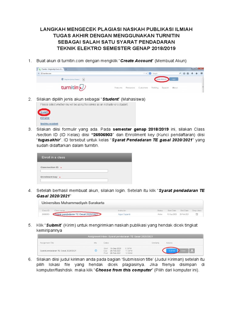 Cara Cek Plagiasi Naskah dengan Turnitin | PDF