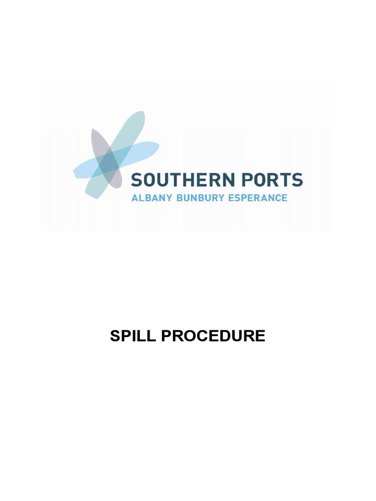 Spill Procedure PDF | PDF | Oil Spill | Dangerous Goods