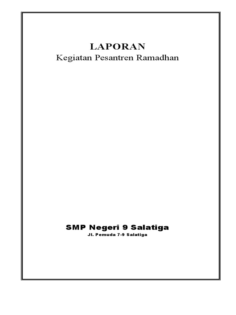 Laporan Pesantren Ramadhan | PDF