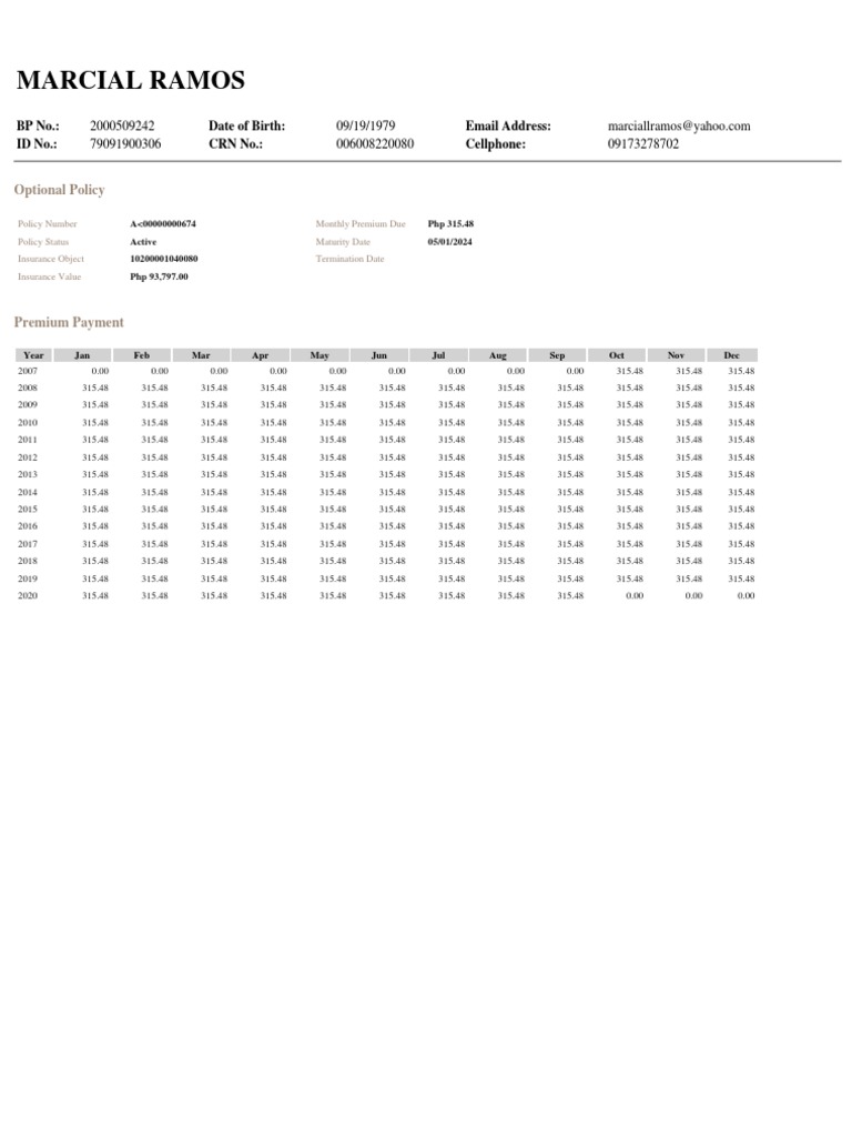 Gsis Optional Policy 674 | PDF | Insurance
