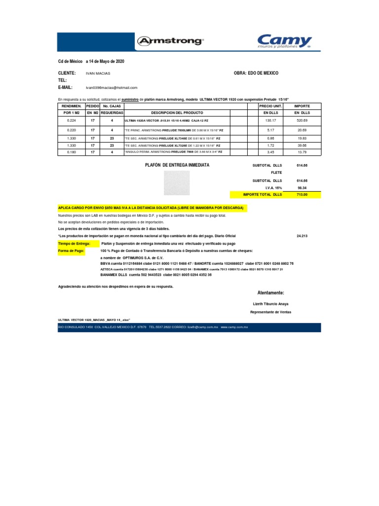 Ultima Vector 1920 - Macias - Mayo 14 | PDF | Pagos | Bancario