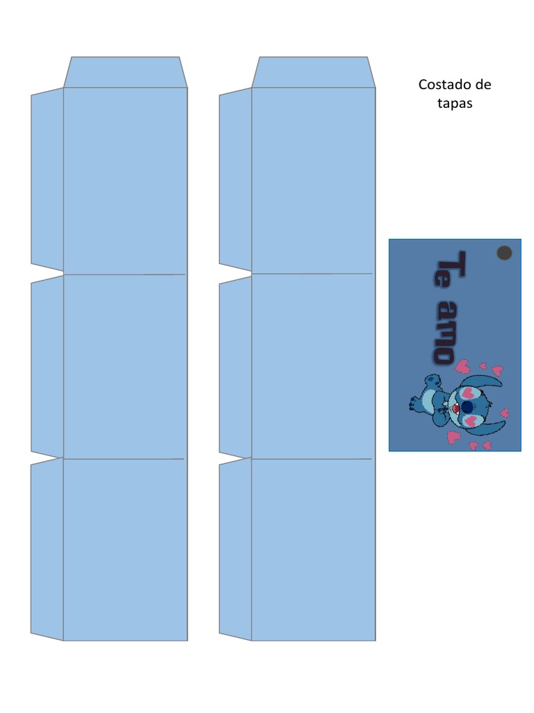 Caja Explosiva San Valentin Stitch Pdf