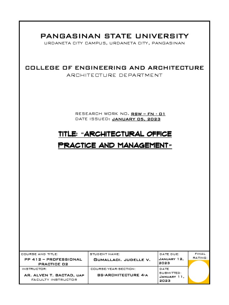 PP412 Gumallaoi Judelle v. RSW FN 01 | PDF | Consultant | Business Model