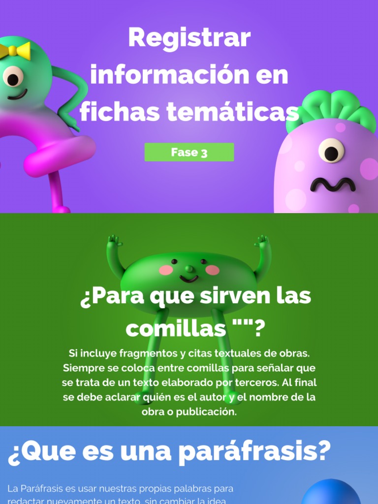 Colorful Vibrant Simple 3D Character Kids Project Presentation PDF | PDF