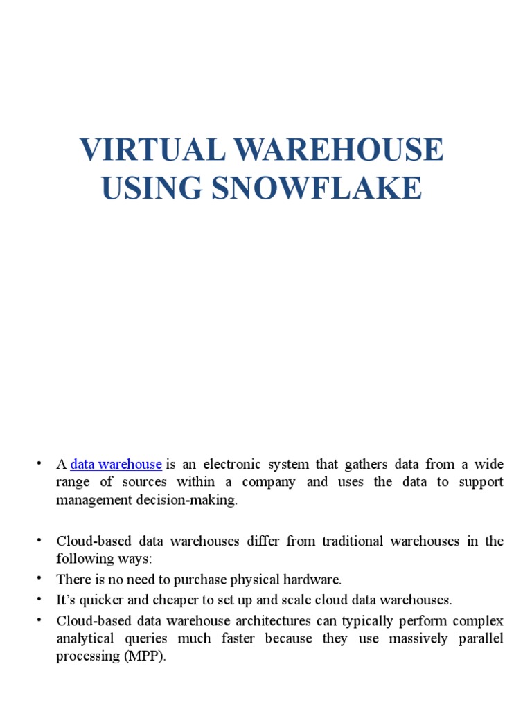 Snowflake Unit 1 Introduction | PDF | Cloud Computing | Software As A Service