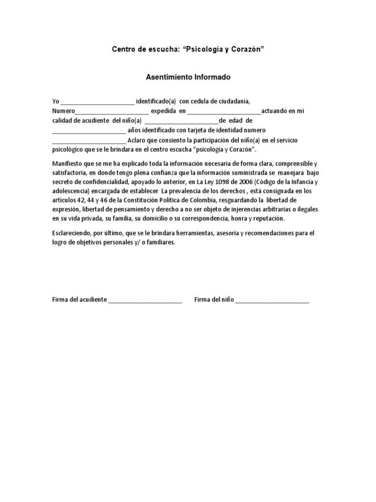 2 Asentimiento Informado | PDF