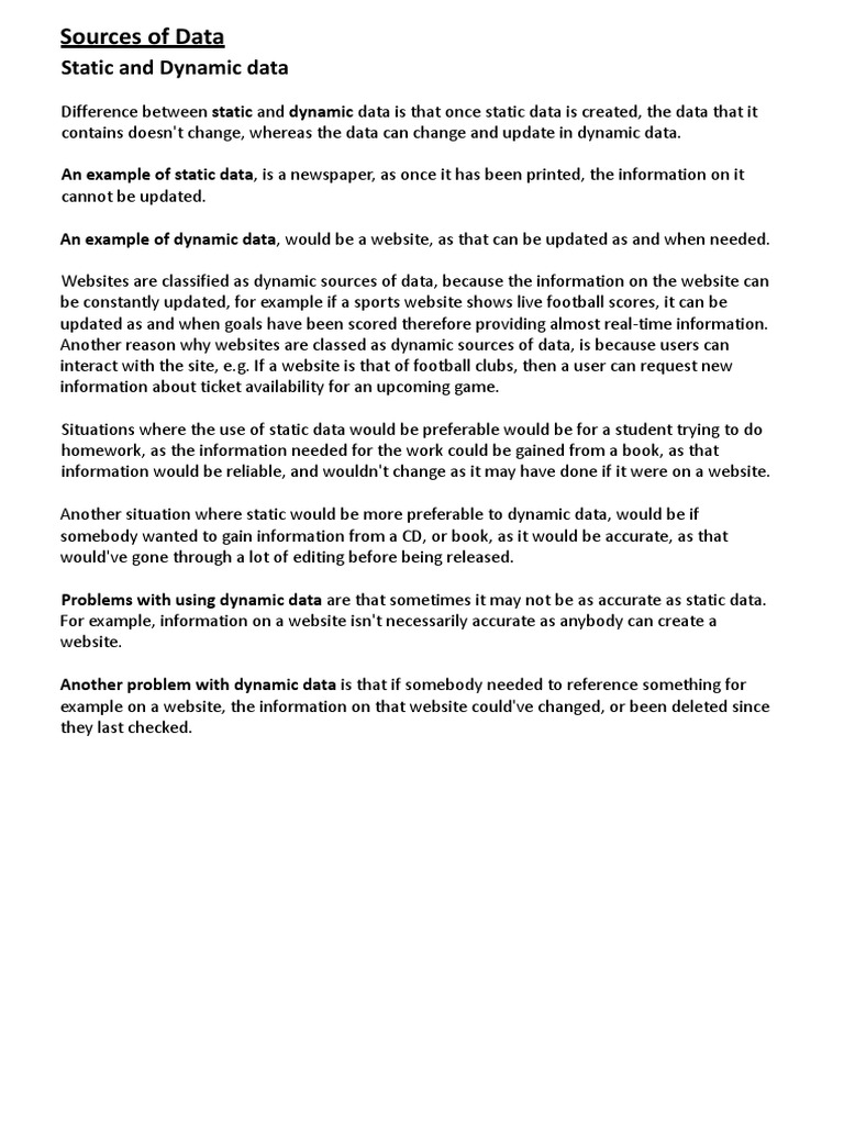 8 Static - and - Dynamic - Data | PDF | Websites | Information