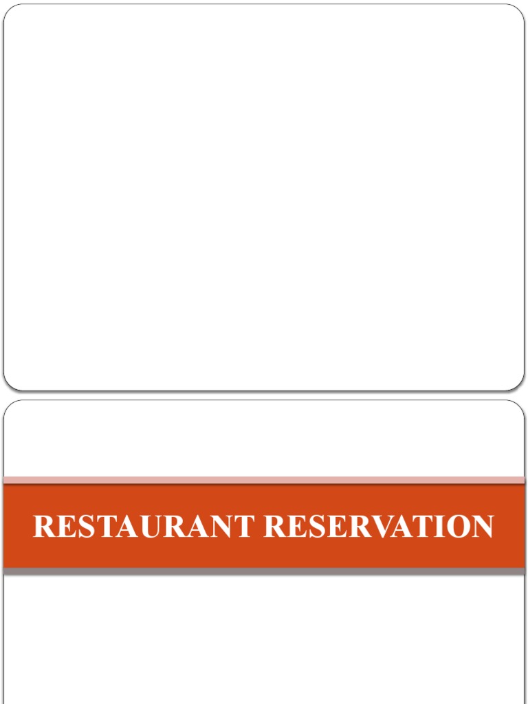 Table Reservations | PDF