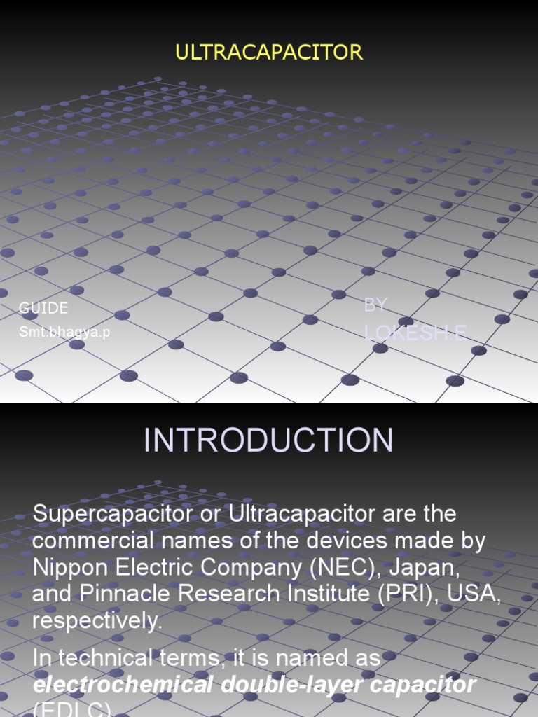 Introduction to Supercapacitors | PDF | Capacitor | Electricity