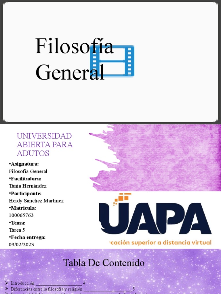 Tarea 5 Heidy Sanchez Filosofia General | PDF