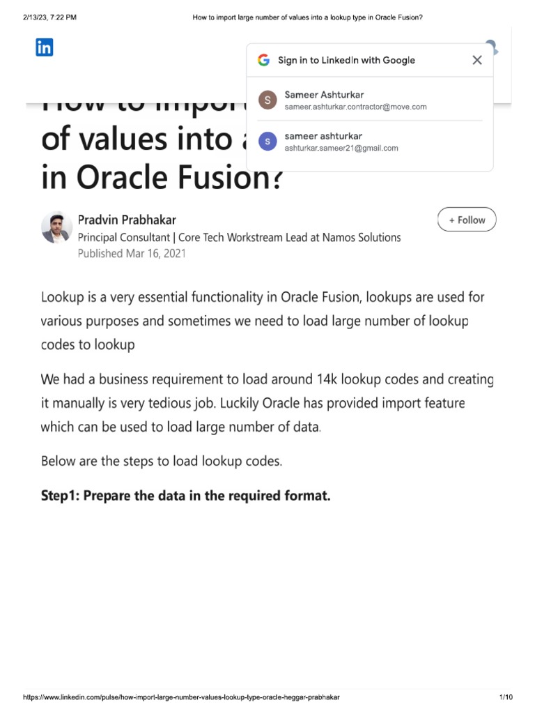 How To Import The Lookup Values | PDF