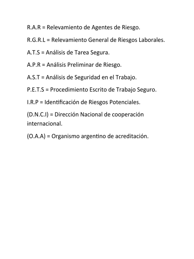 Guía breve de siglas y acrónimos laborales | PDF