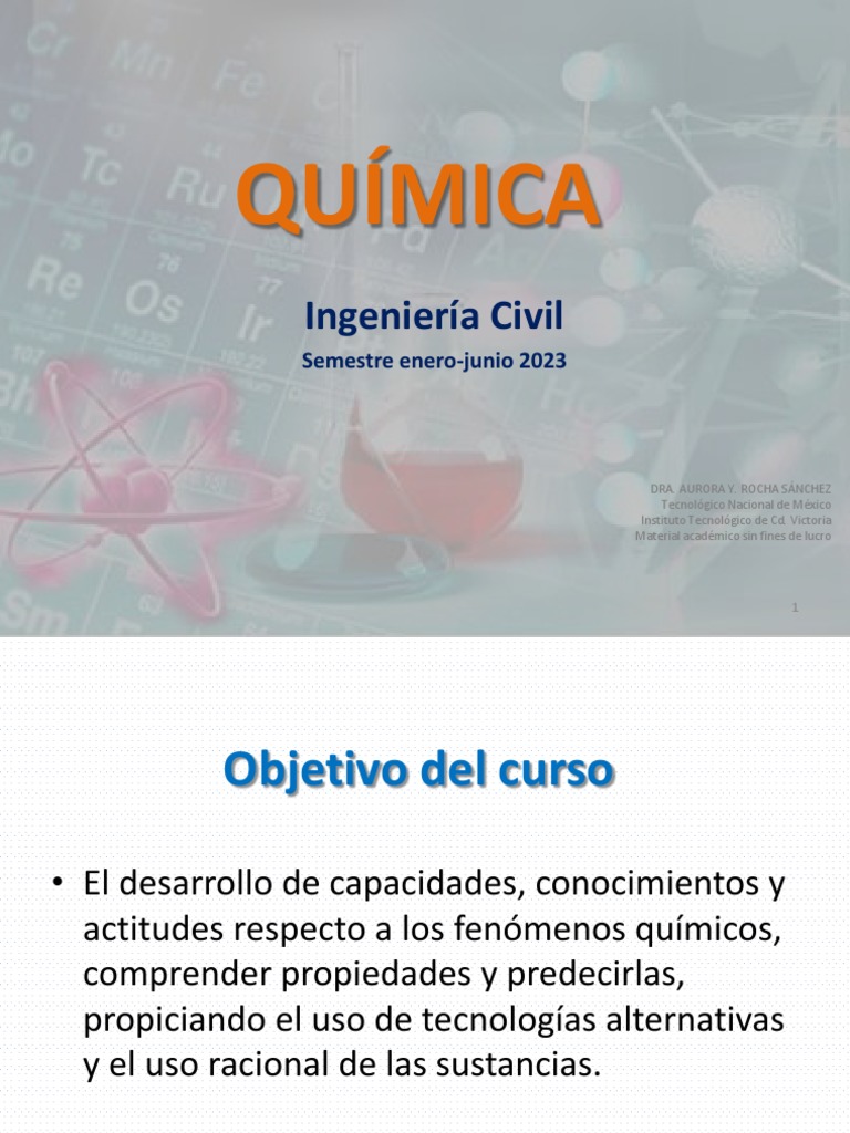 Química Ic Clase 1 Pdf Química Importar
