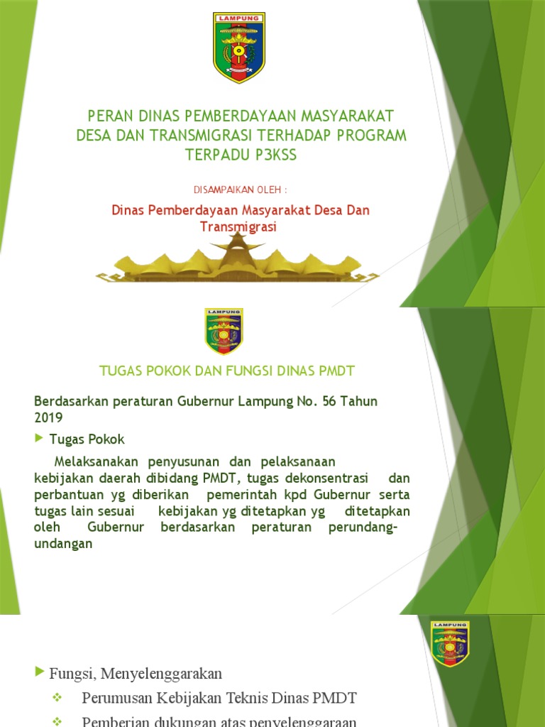 PERAN DINAS PMDT TERHADAP PROGRAM TERPADU P3KSS (Autosaved) | PDF