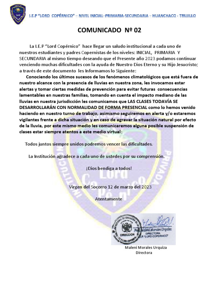 Comunicado 1 PDF | PDF
